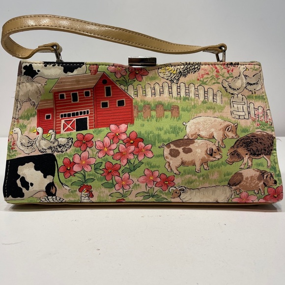 unknown Vintage | Bags | Vintage Farm Animal Handbagpurseclutch Small ...